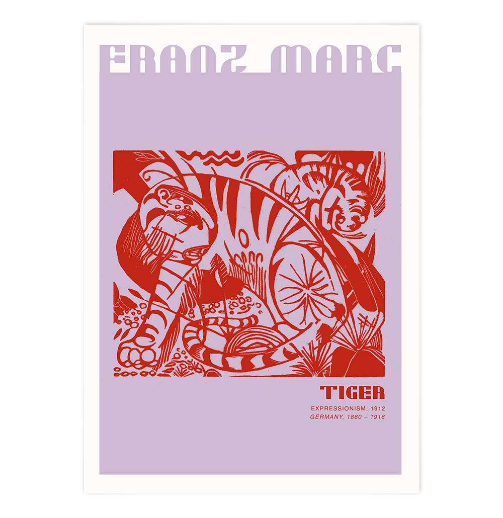 Franz Marc - Tiger - Lilac – Malou Studio